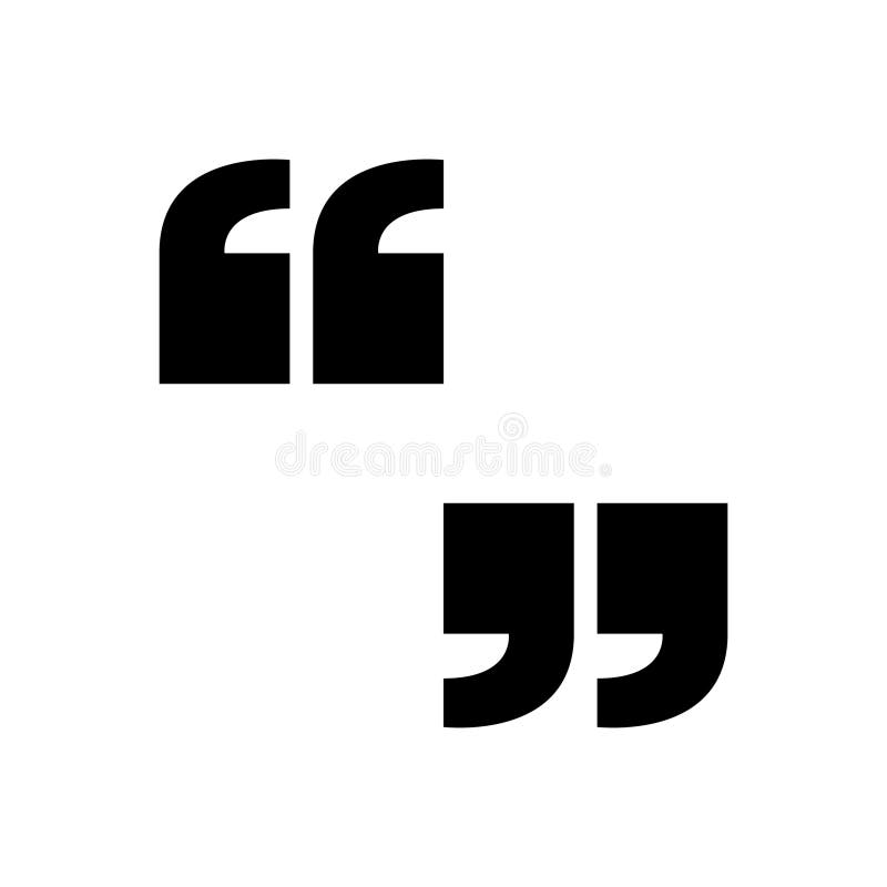 Double Quotation Icon. Simple Vectors. Stock Vector - Illustration of ...