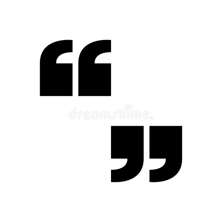 Double Quotation Icon. Simple Vectors. Stock Vector - Illustration of ...