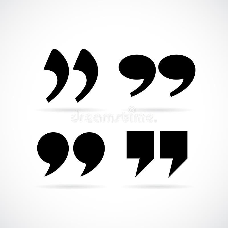 Double quote commas stock vector. Illustration of communication - 81183108