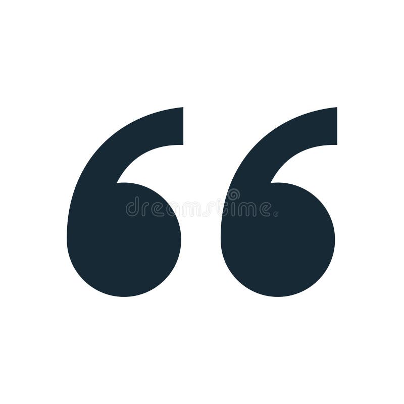 Double Quote Icon Vector Logo Template Stock Vector - Illustration of ...