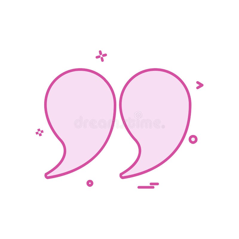 Double Quotes Icon Design Vector Stock Vector - Illustration of black ...