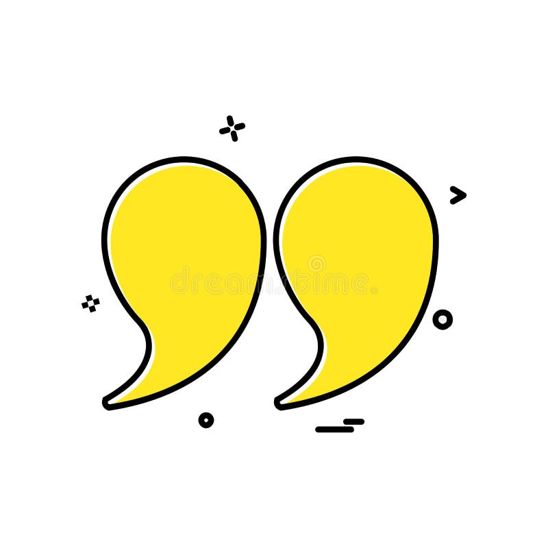 Double Quotes Icon Design Vector Stock Vector - Illustration of bubble ...