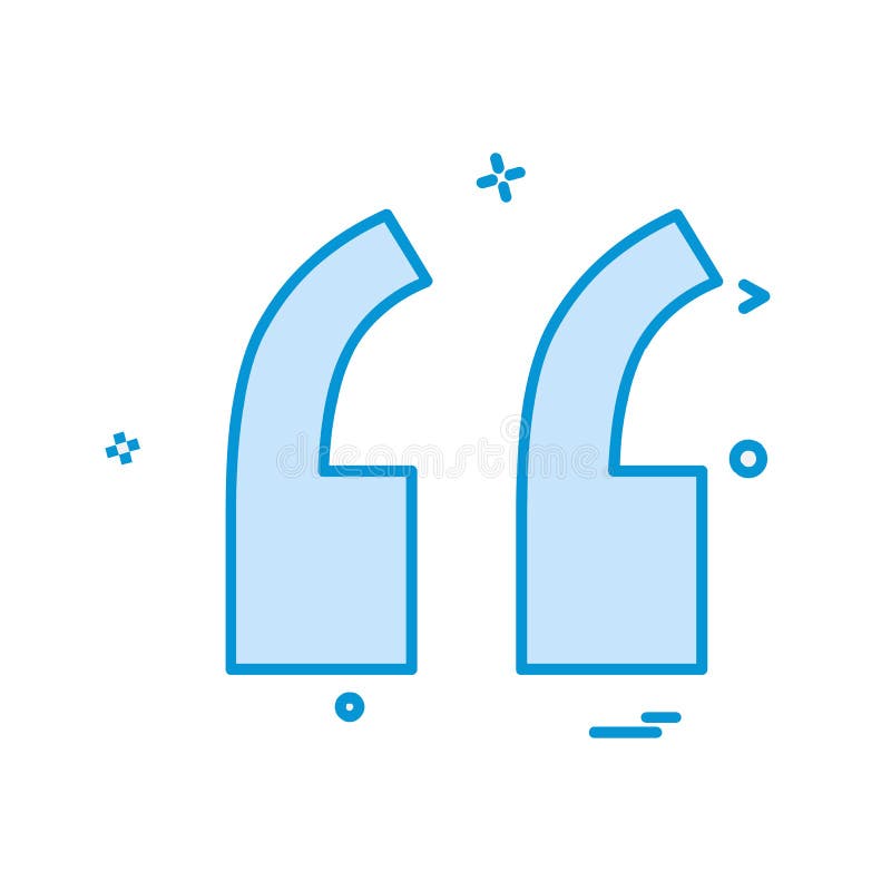 Double Quotes Icon Design Vector Stock Vector - Illustration of circle ...