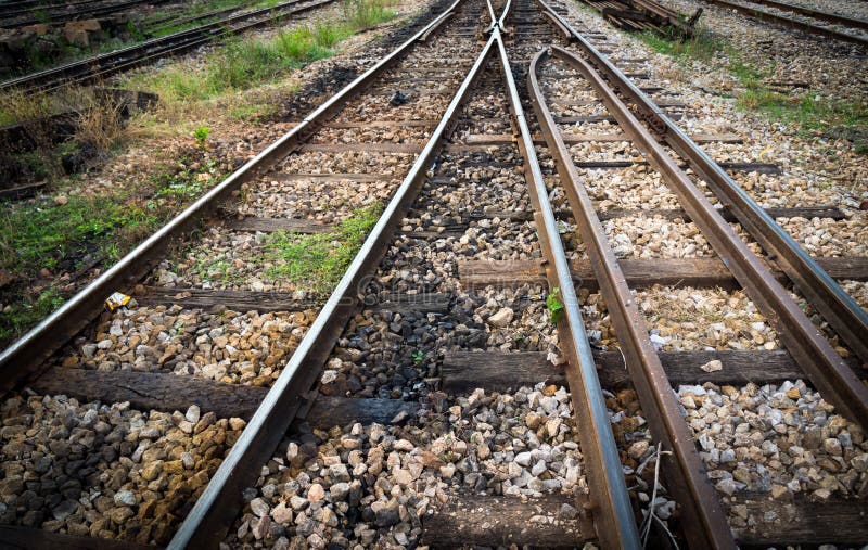 Double railroad stock image. Image of voyage, outdoor - 25035475