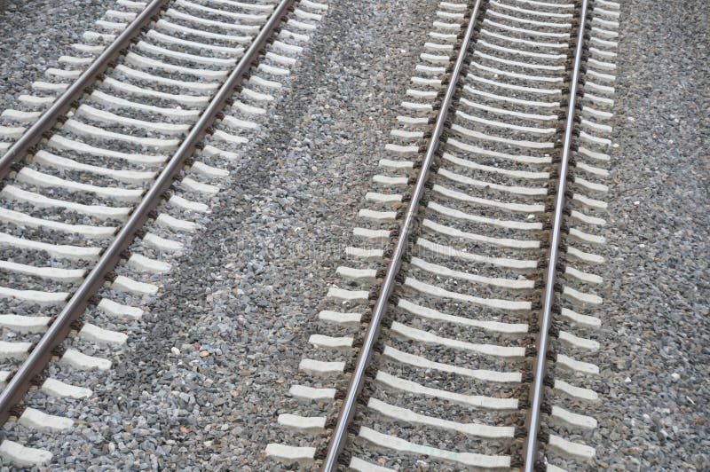 Double railroad track stock photo. Image of railway, sleepers - 8708110