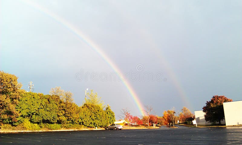 Double Rainbow stock image. Image of breathtaking, beautiful - 210068613