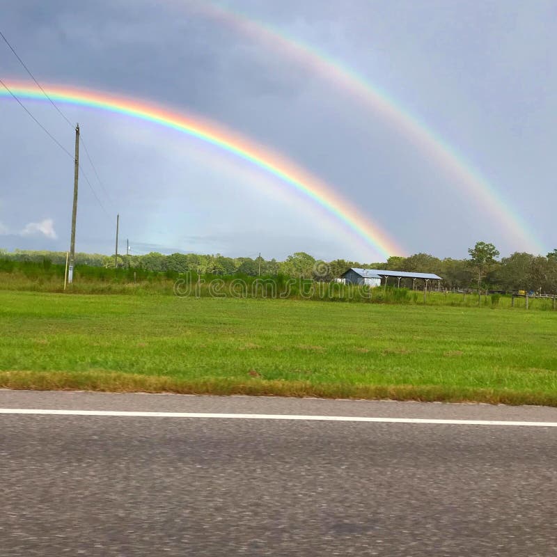 Double rainbow stock photo. Image of florida, double - 335141250