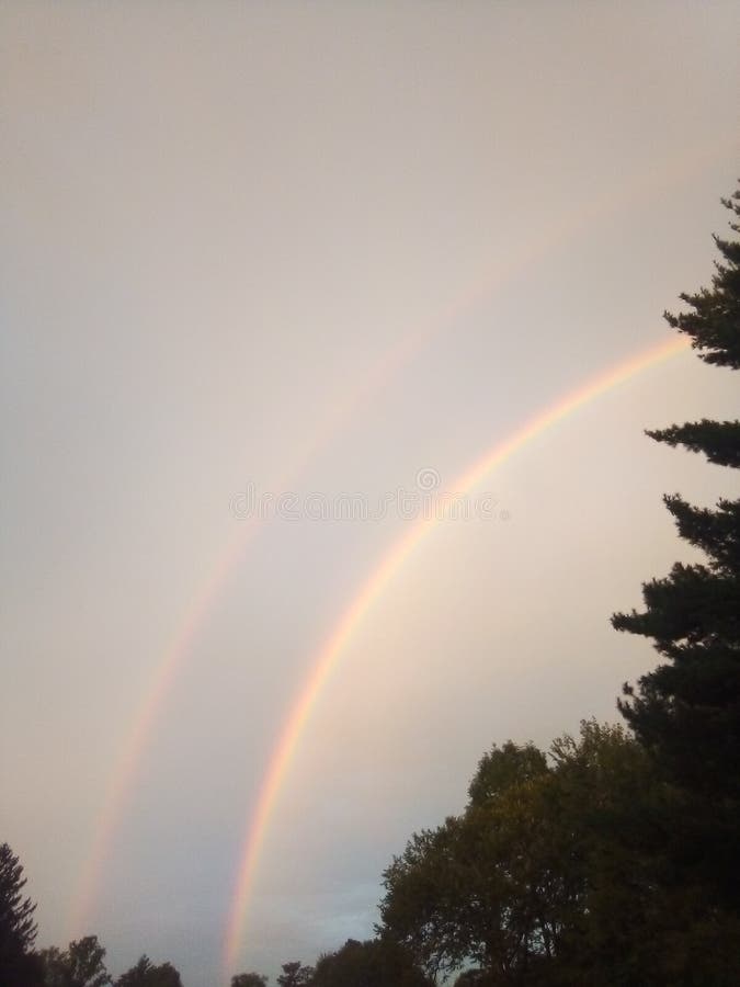 Double Rainbow 2 stock photo. Image of pretty, rainbow - 159771322