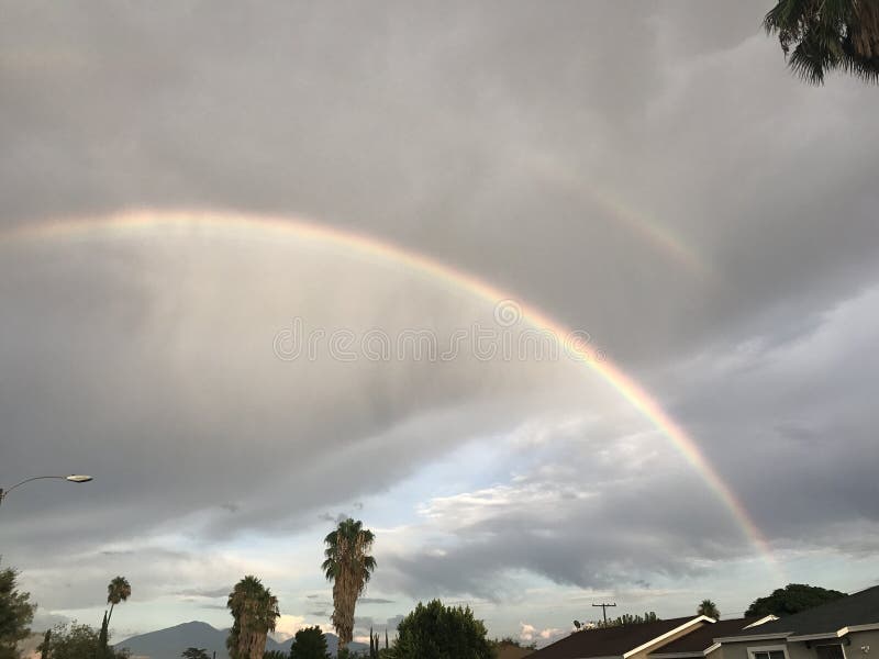 Double rainbow stock image. Image of double, rainbow - 99894257