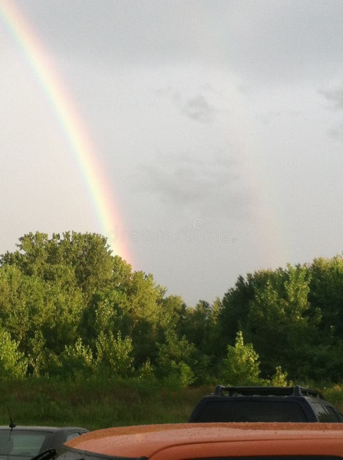 Double rainbow stock photo. Image of back, double, second - 98638896