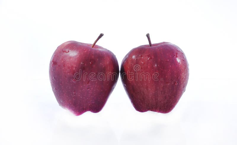 Two red apple stock image. Image of apple, food, beverages - 45893175