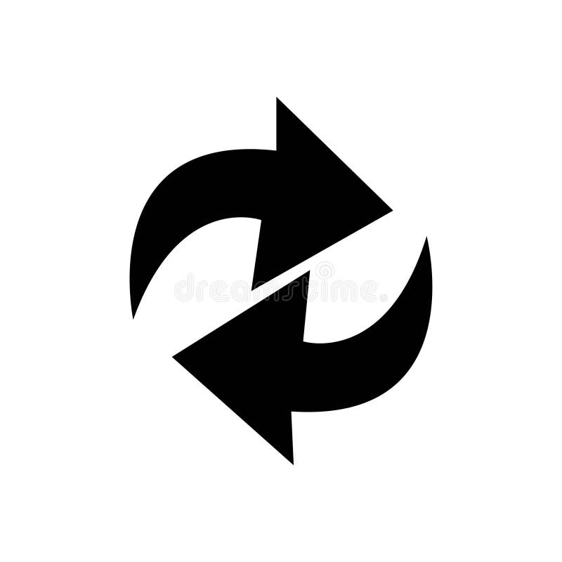 Replace Icon Vector Double Reverse Arrow Exchange Linear Sign for ...