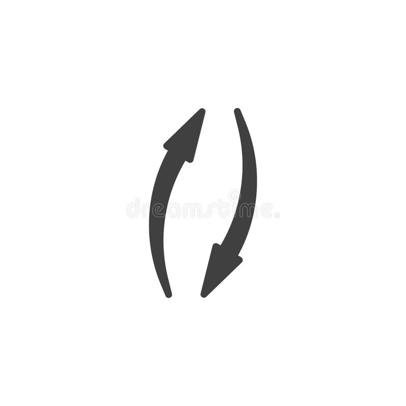 Double Reverse Arrow Vector Icon Stock Vector - Illustration of change ...