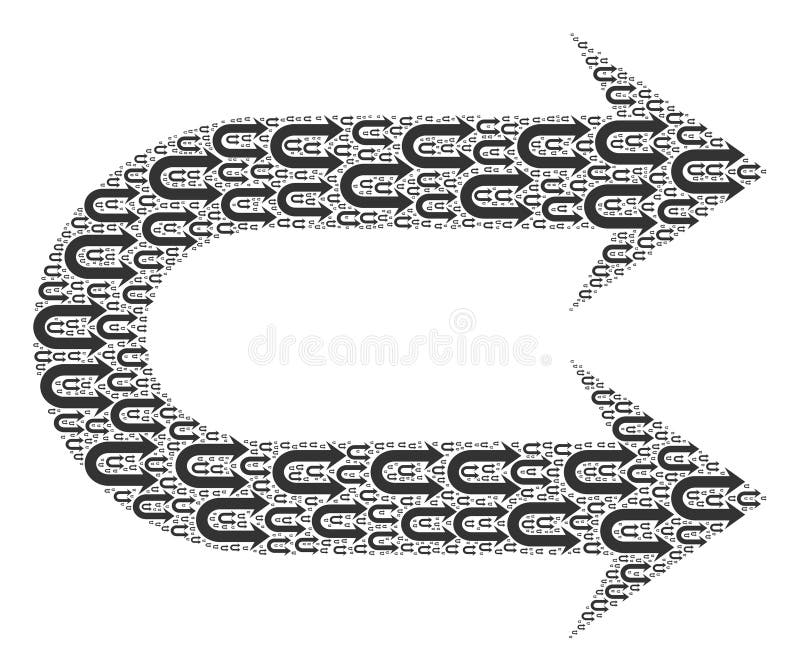 Double Right Arrow Recursive Collage of Itself Items Stock Vector ...