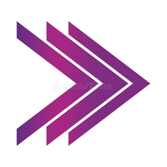 Double Right Arrows Direction Forward Button Gradient Style Icon Stock ...