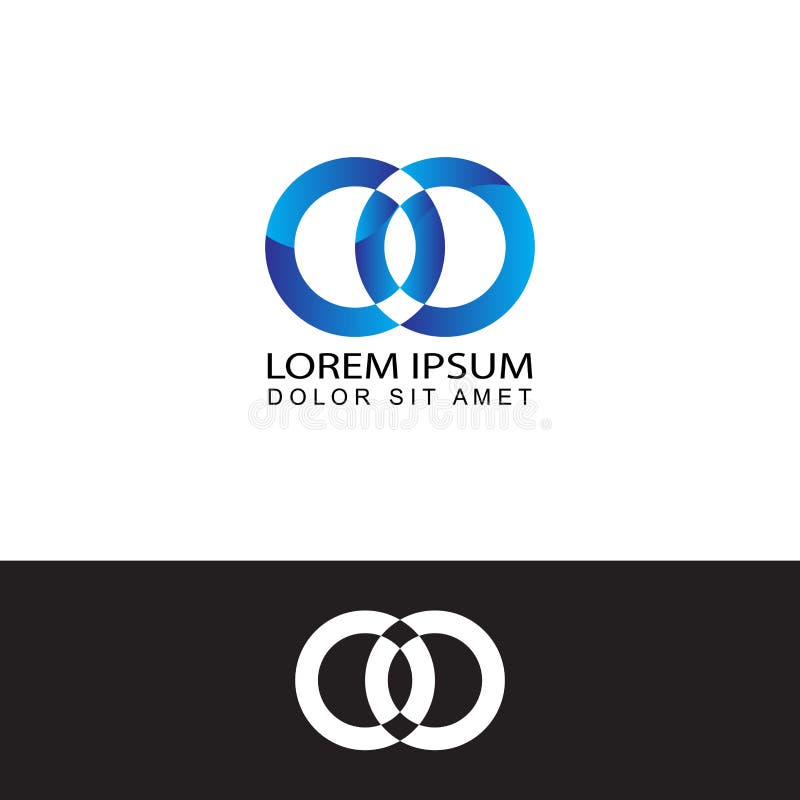 Double Ring Infinity Logo Template Design Stock Vector - Illustration ...