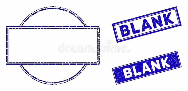 Double Round and Rectangle Frame Mosaic and Scratched Rectangle Seals ...