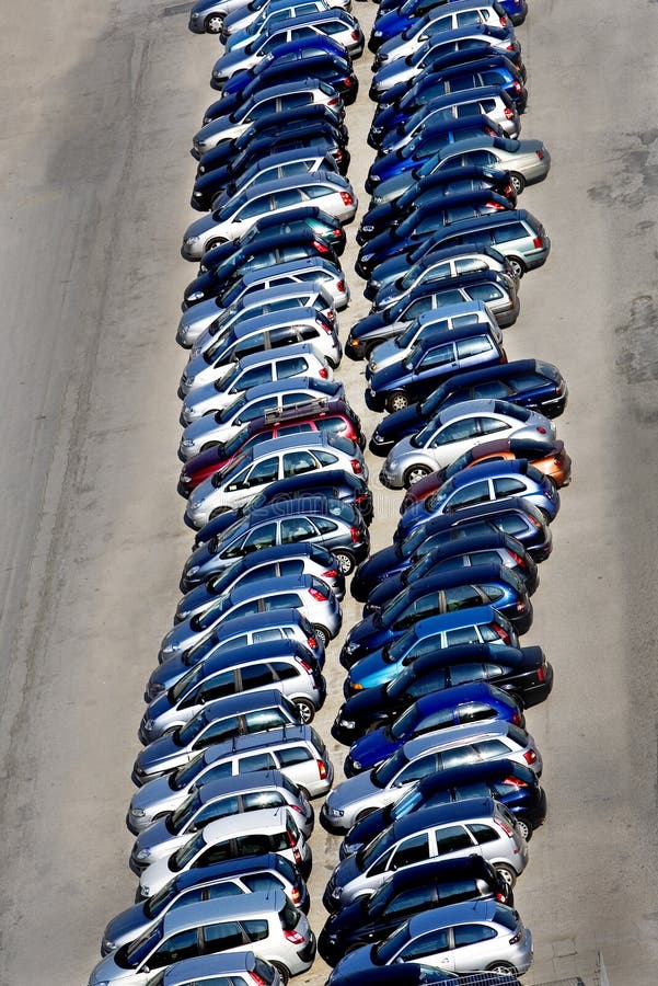 Double Row Of Cars In Parking-lot Picture. Image: 15600181