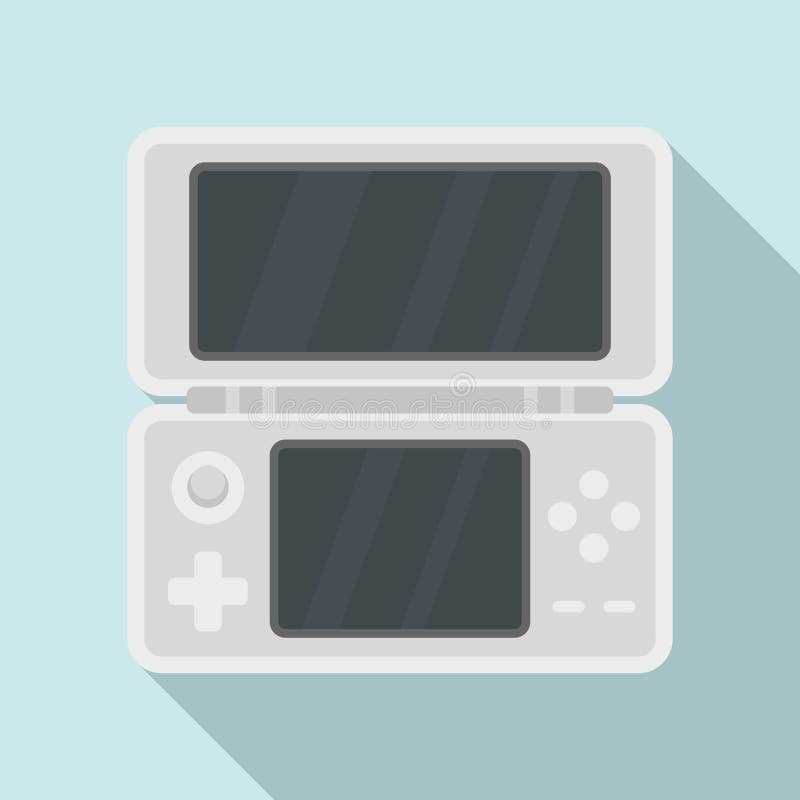 Double Screen Console Icon, Flat Style Stock Vector - Illustration of ...