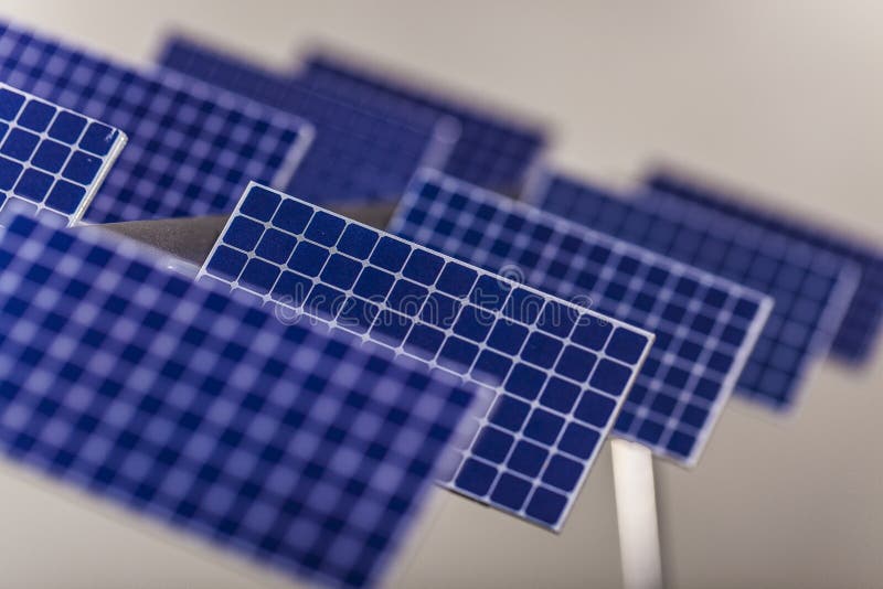 Double Series of Solar Panels Stock Image - Image of energy, fuel ...