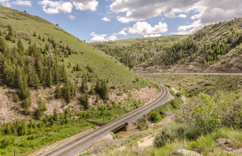 Double Set of Railroad Tracks Stock Image - Image of rivers, tracks ...
