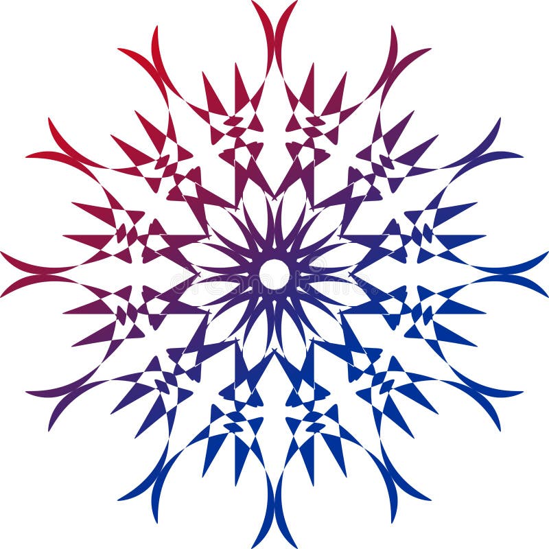 Double Shade Mandala in Leaves Pattern with White Background Stock ...