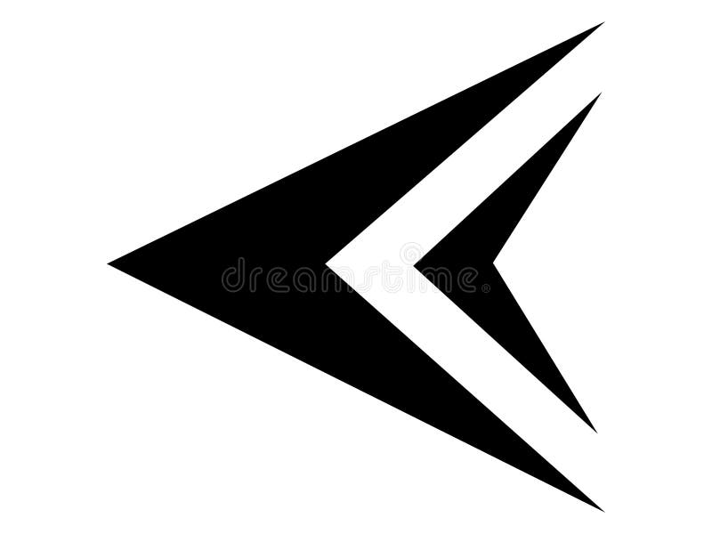 Double shaped bullet arrow stock illustration. Illustration of cartoon ...
