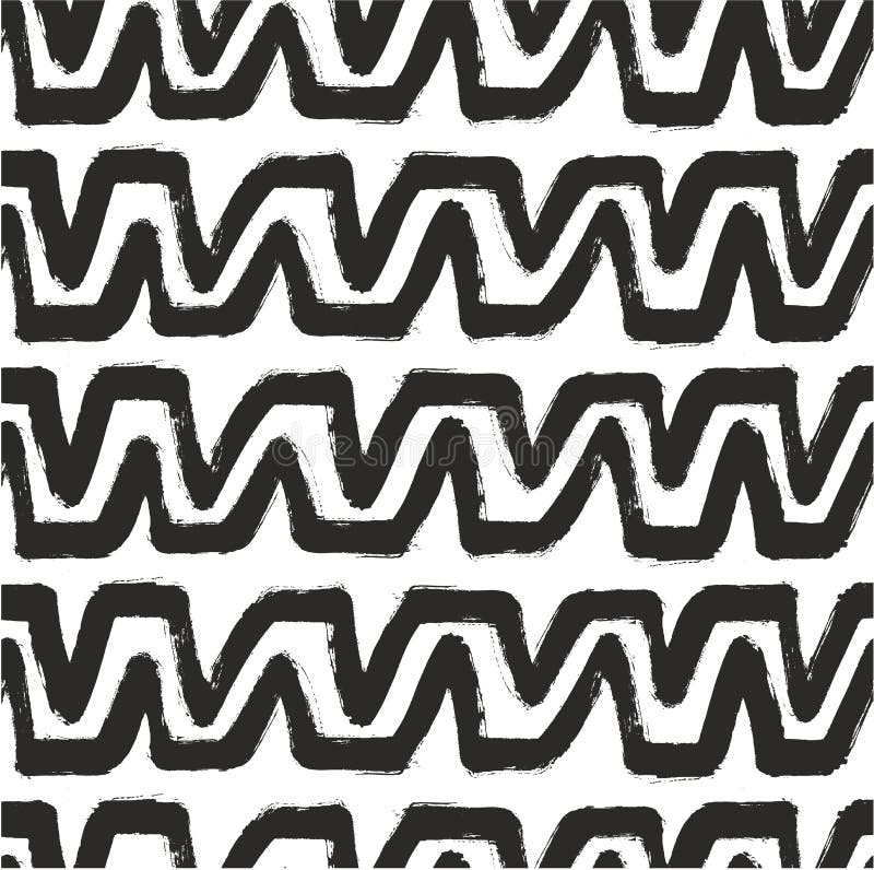 Double Sharp Waves Seamless Abstract Vector Pattern or Seamless ...