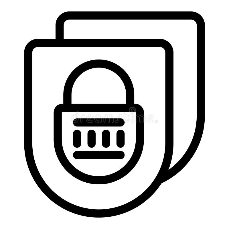 Double Shield Protecting Combination Lock Representing Data Security ... Double Shield Protecting Combination Lock Representing Data Security ...