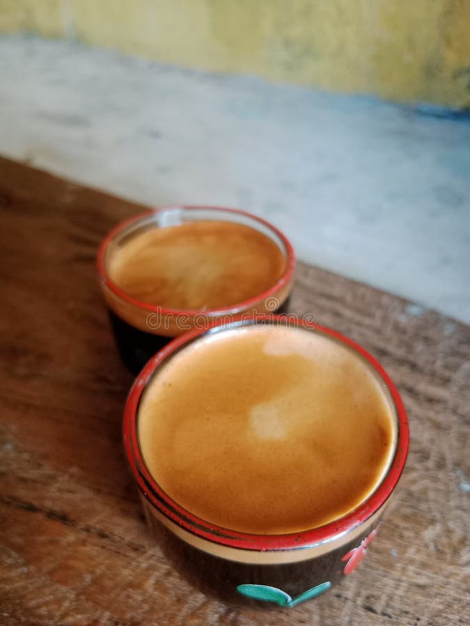 Double Shot Arabica Espresso Coffee Stock Image - Image of arabica ...