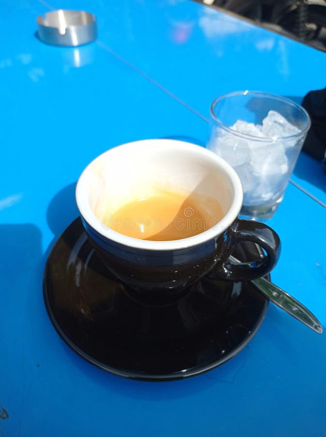 Double Shot Espresso with Ice Stock Image - Image of espresso ...