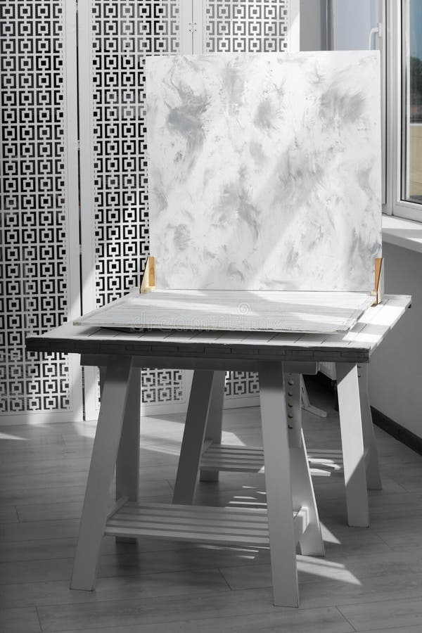 Double-sided Backdrop on Table in Photo Studio Stock Image - Image of ...