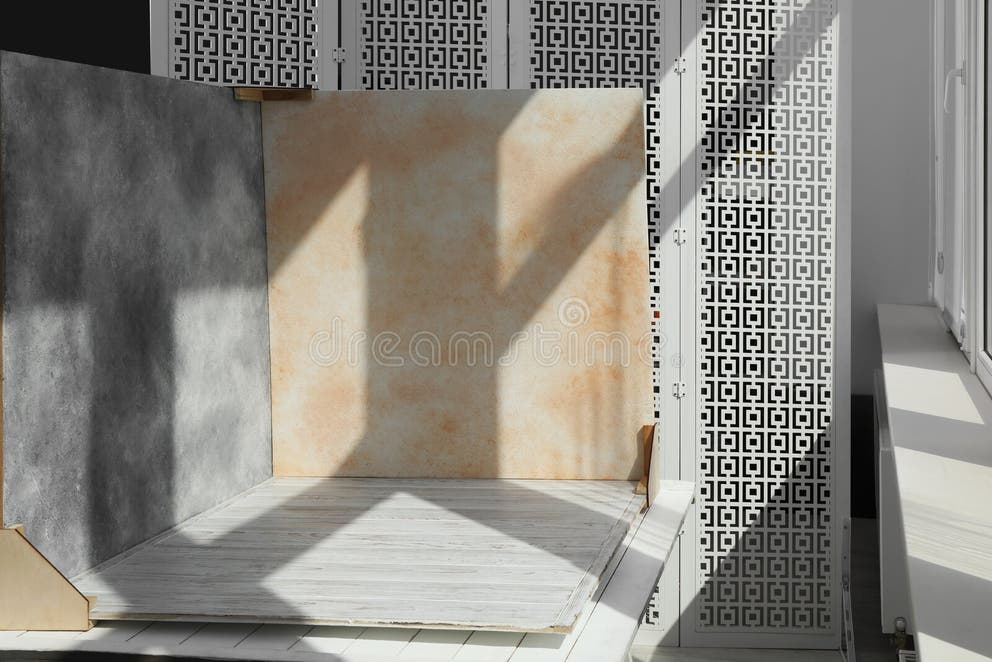 Double-sided Backdrops on Table in Photo Studio Stock Photo - Image of ...