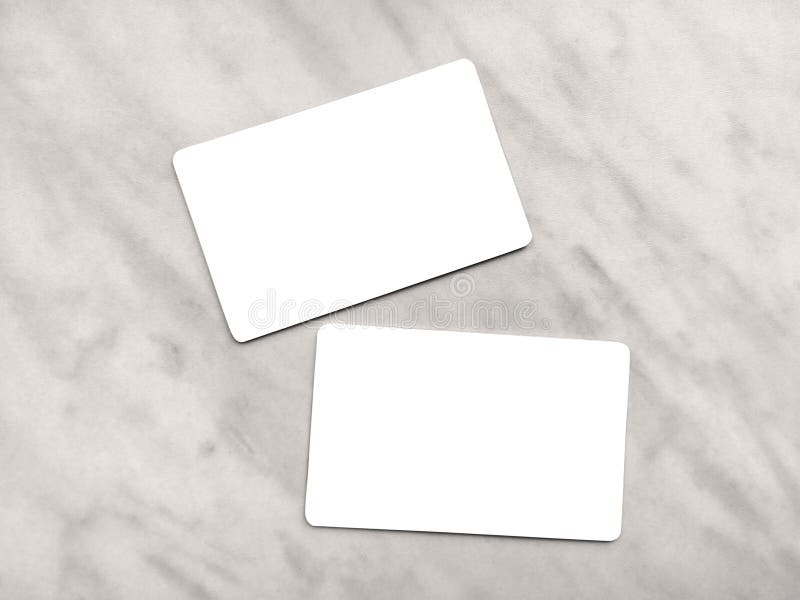 Double-sided Business Card Template with Rounded Edges on a Marble ...