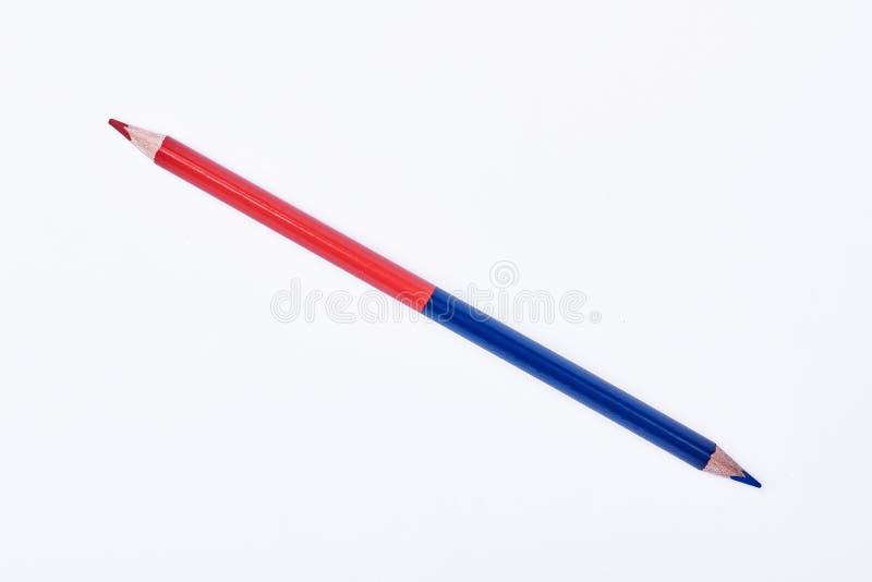 Double Sided Colored Pencil. Stock Image - Image of office, double ...