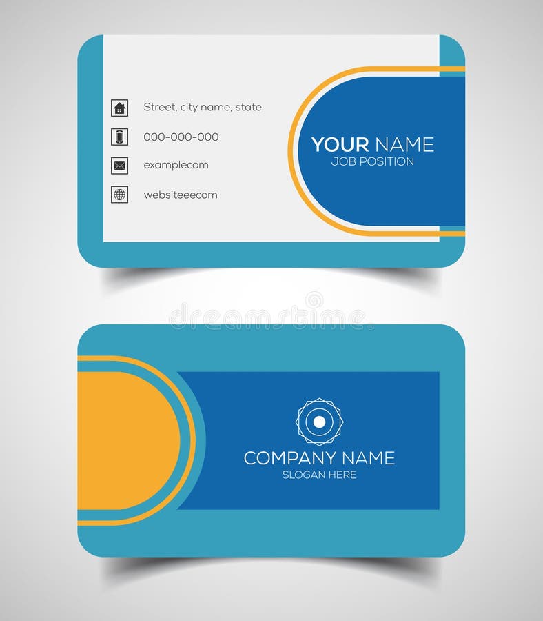 Double-sided Creative and Modern Business Card Template. Vector ...
