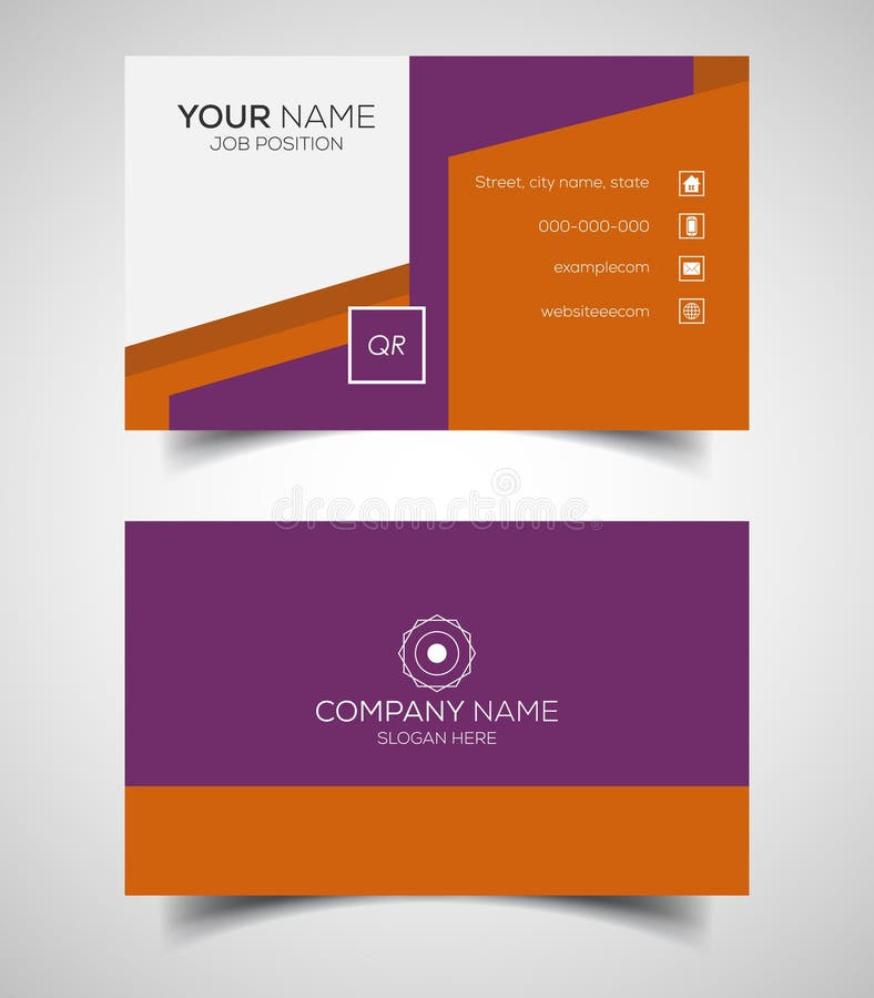Double-sided Creative and Modern Business Card Template. Vector ...