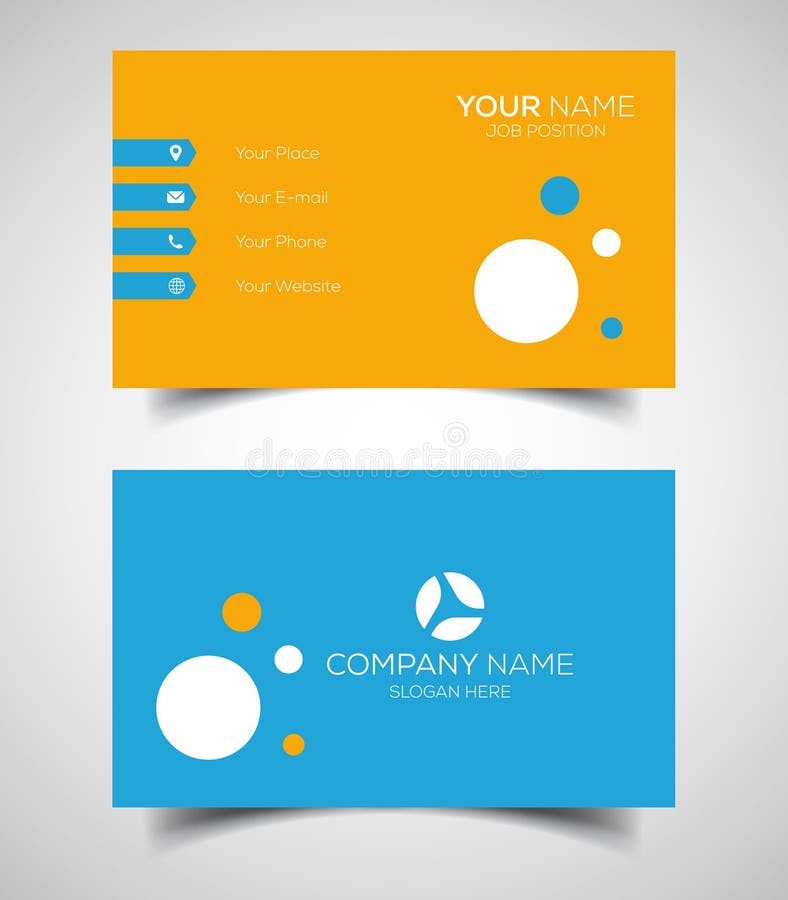 Double-sided Creative and Modern Business Card Template. Vector ...