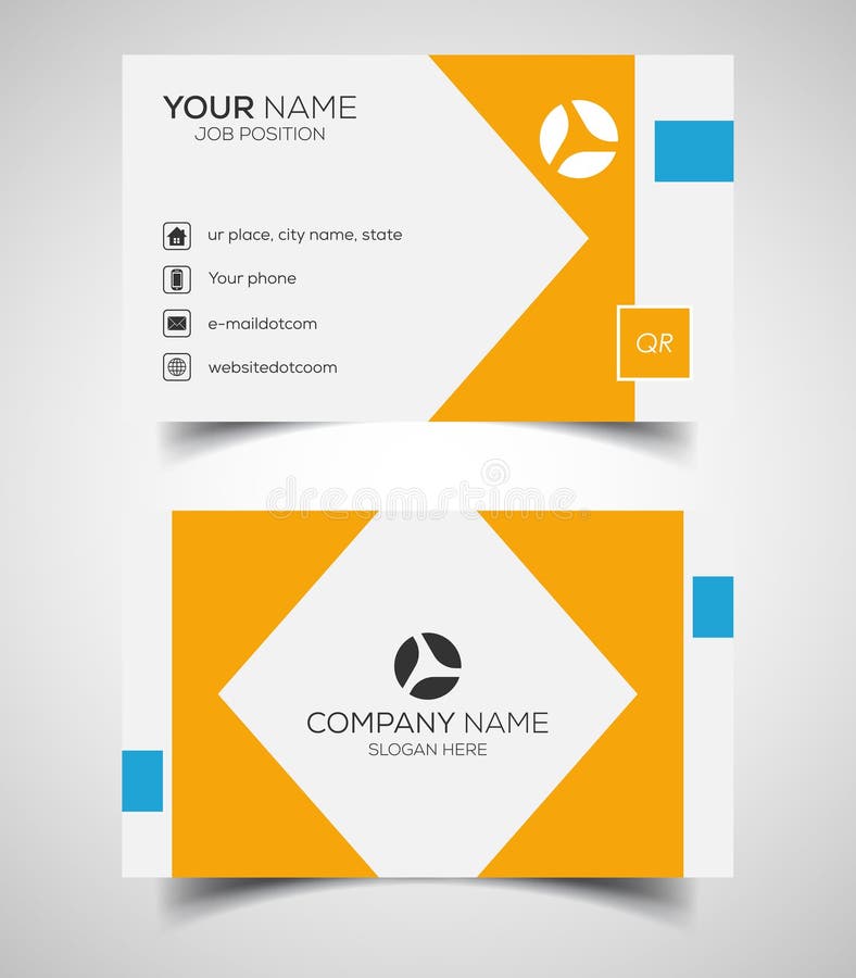 Double-sided Creative and Modern Business Card Template. Vector ...