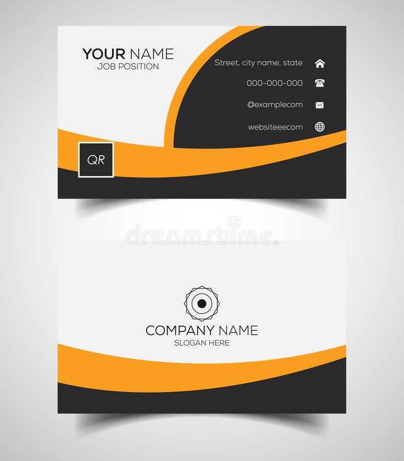 Double-sided Creative and Modern Business Card Template. Vector ...