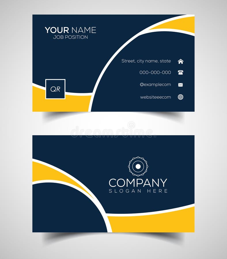 Double-sided Creative and Modern Business Card Template. Vector ...