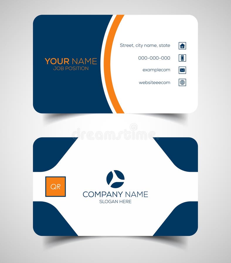 Double-sided Creative and Modern Business Card Template. Vector ...