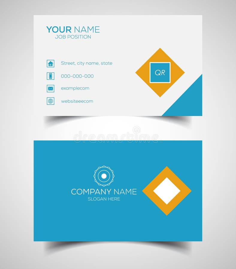Double-sided Creative and Modern Business Card Template. Vector ...