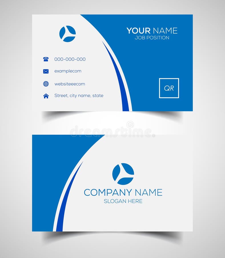 Double-sided Creative and Modern Business Card Template. Vector ...
