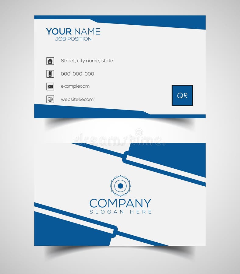 Double-sided Creative and Modern Business Card Template. Vector ...