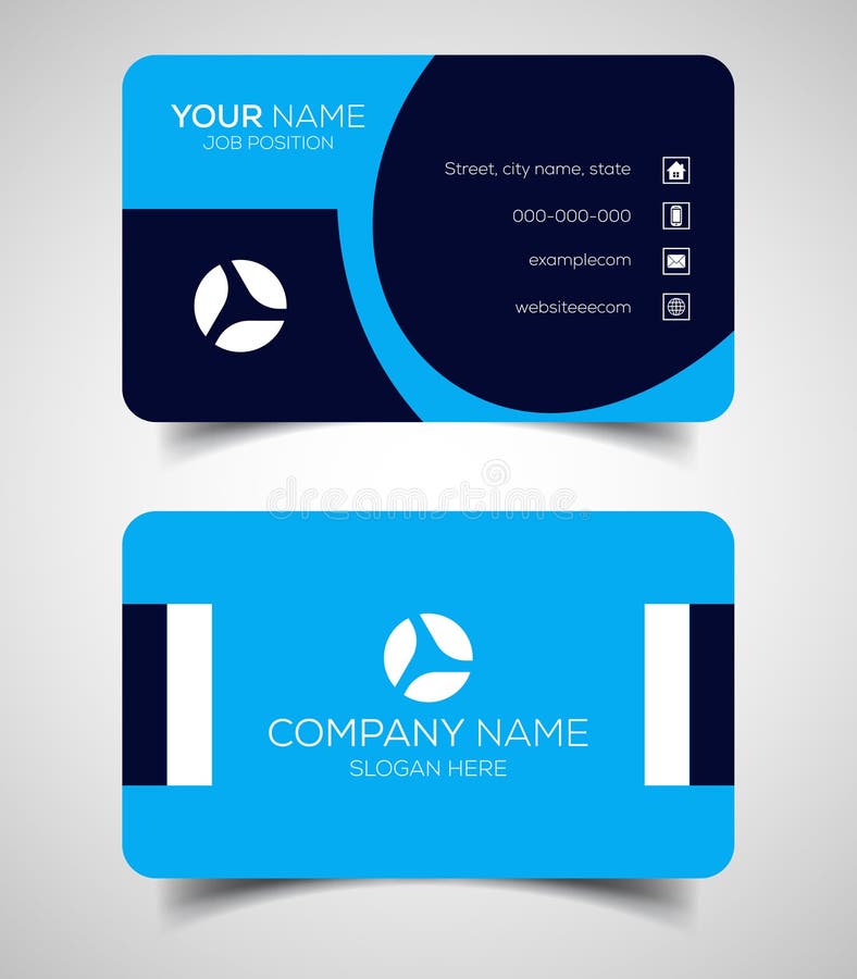 Double-sided Creative and Modern Business Card Template. Vector ...