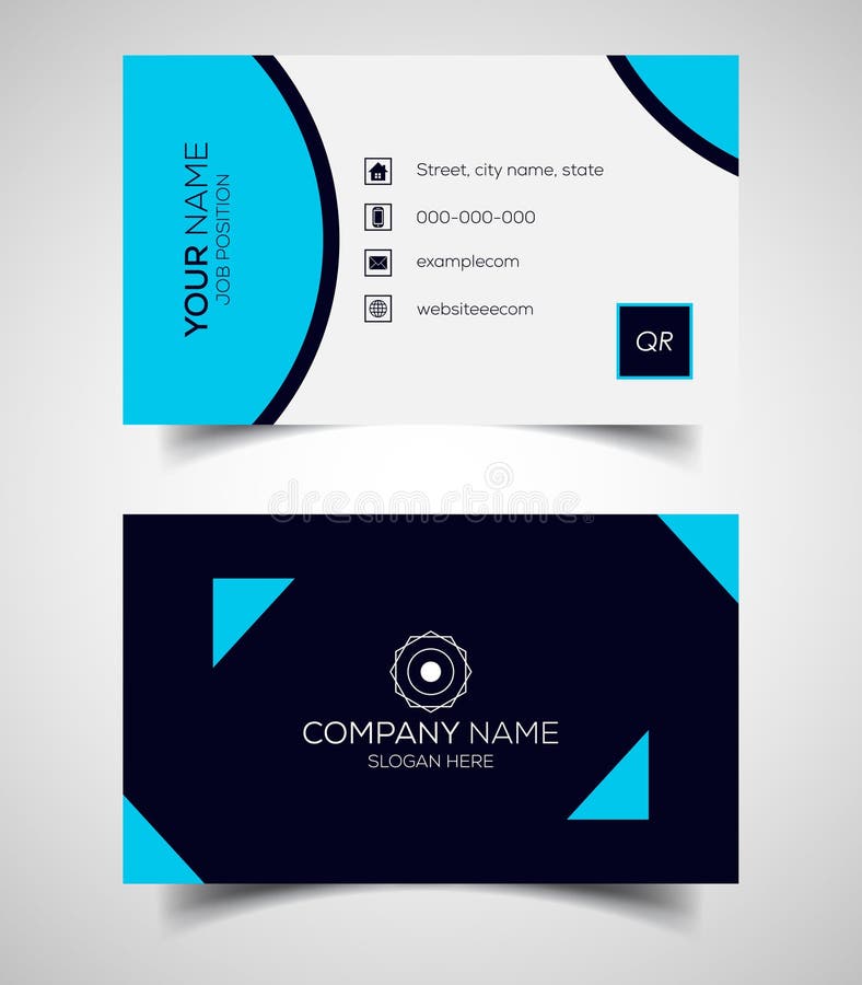 Double-sided Creative and Modern Business Card Template. Vector ...