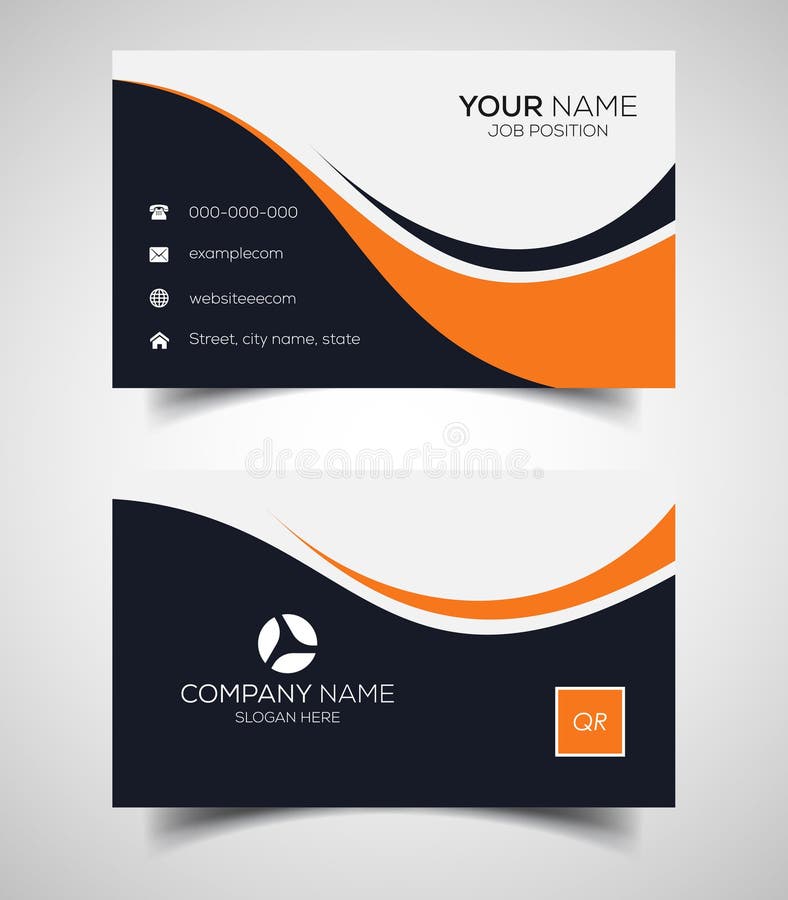 Double-sided Creative and Modern Business Card Template. Vector ...