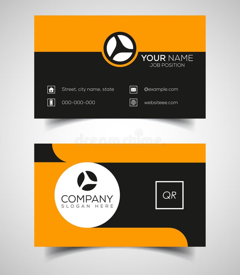 Double-sided Creative and Modern Business Card Template. Vector ...