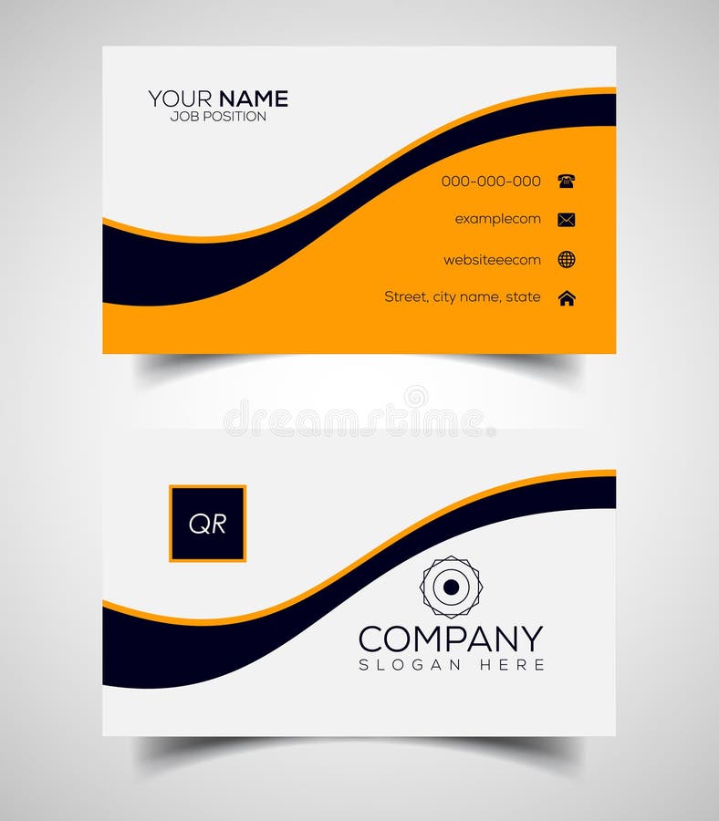 Double-sided Creative and Modern Business Card Template. Vector ...
